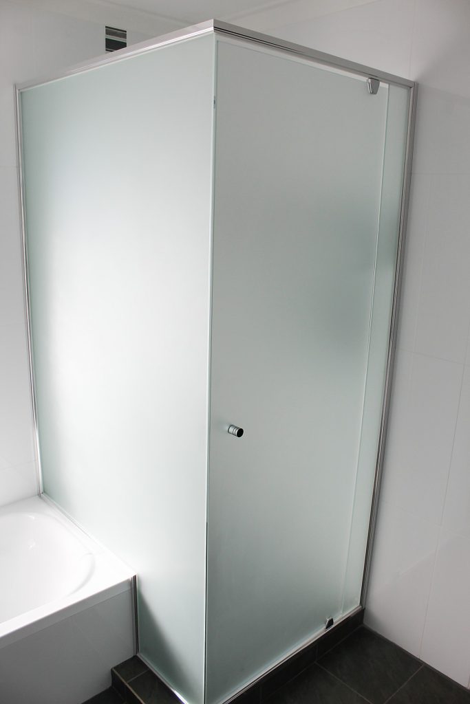 Frosted V Transparent (Shower Screens) - On The Ball Bathrooms
