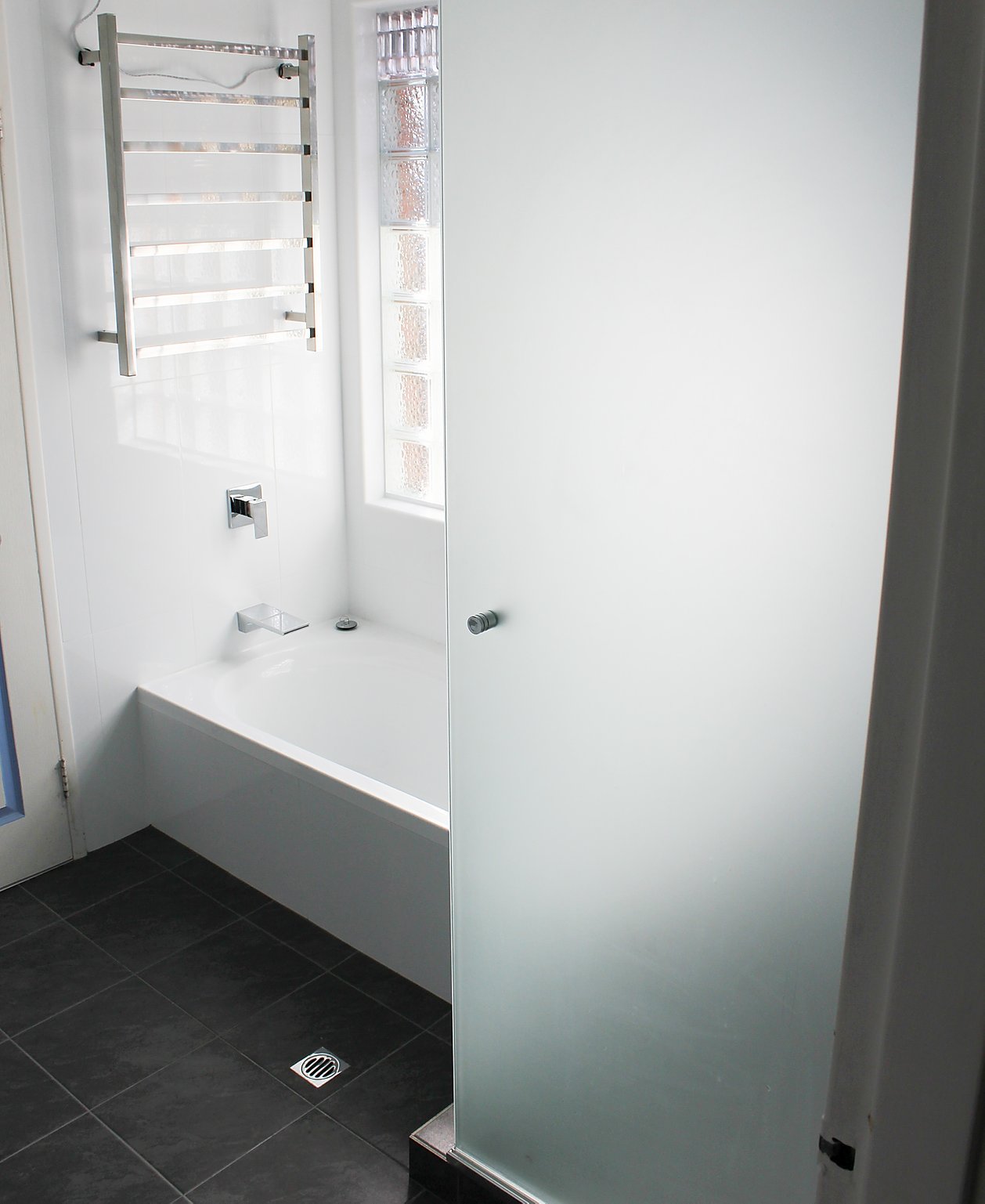Frosted V Transparent (Shower Screens) - On The Ball Bathrooms