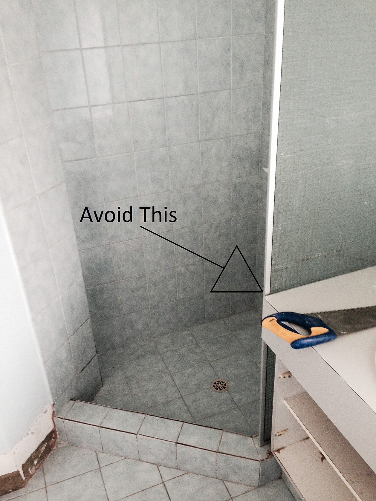 Nib Wall V Shower Gap - On The Ball Bathrooms