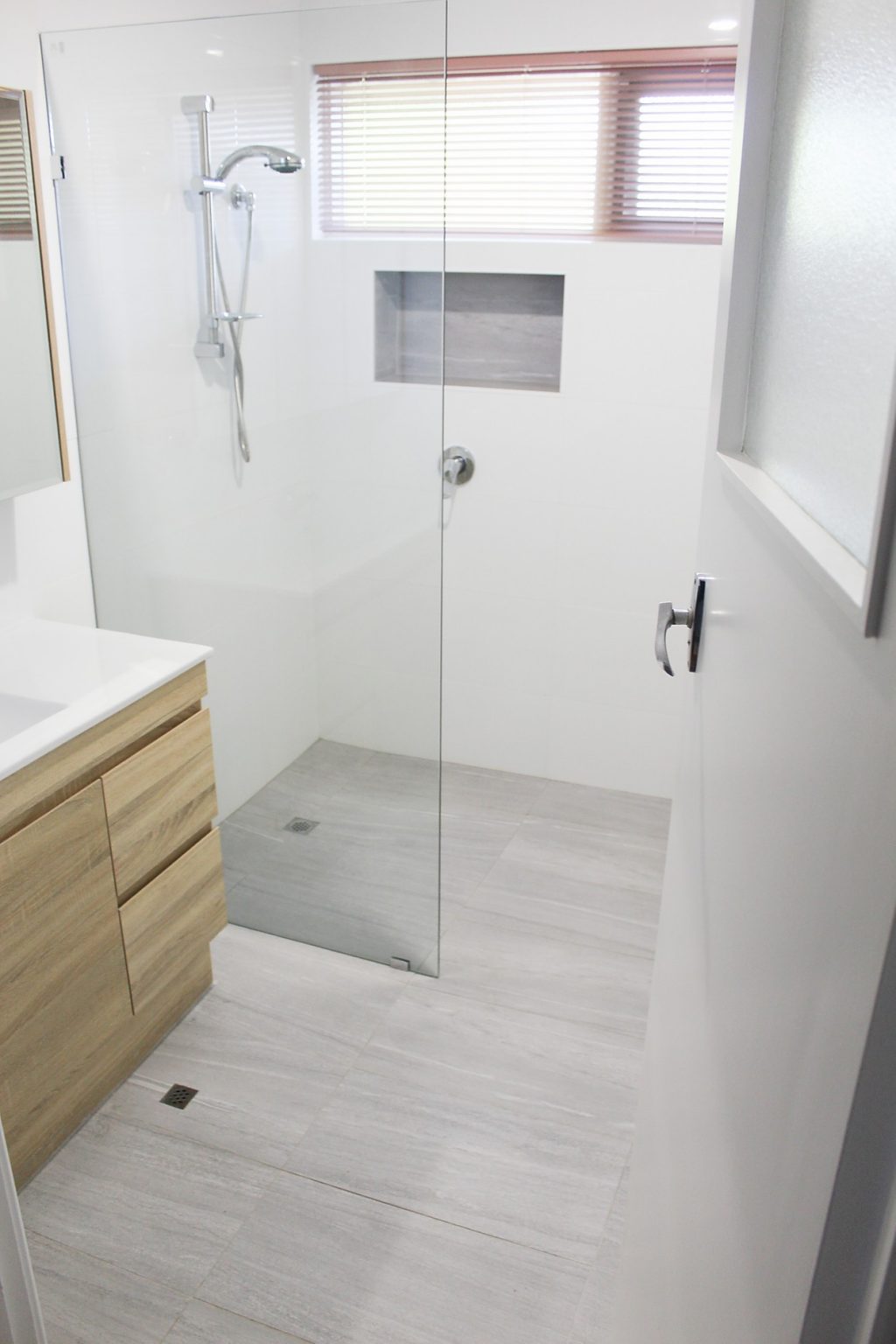 Before and After - Walk In Shower - On The Ball Bathrooms