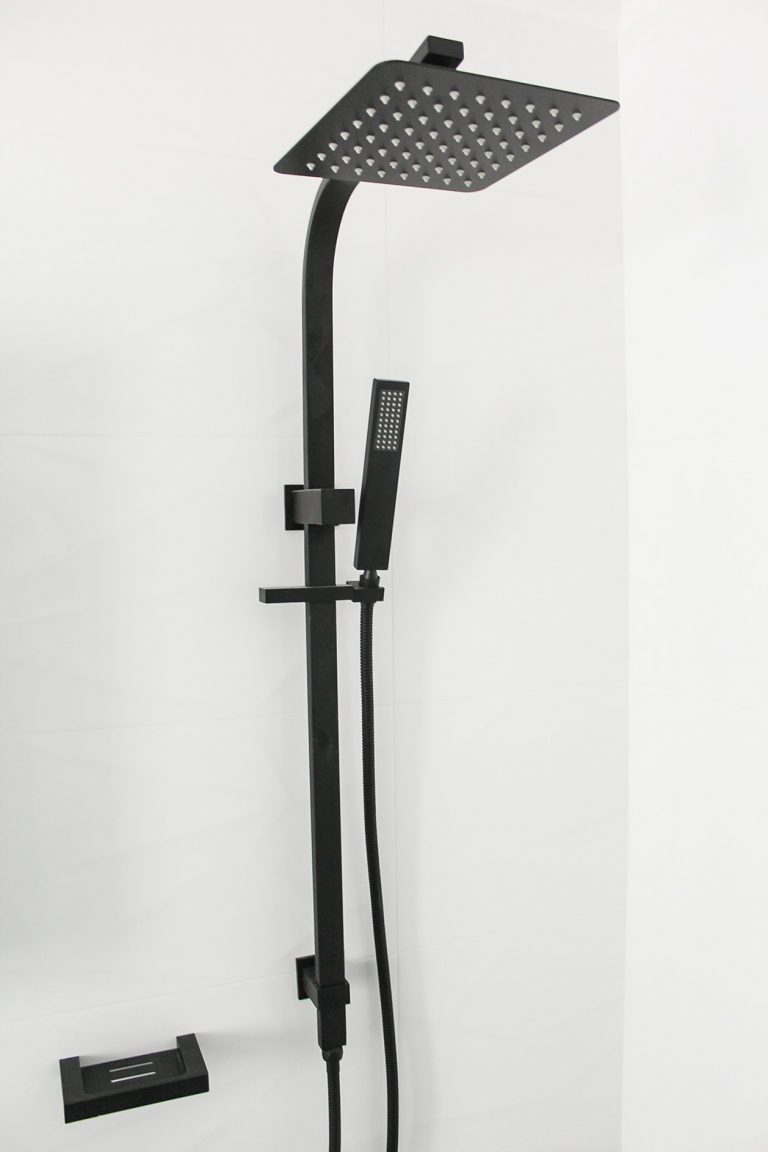 Sliding Shower Rail v Fixed Shower Head - On The Ball Bathrooms